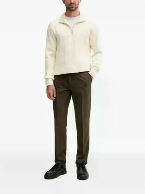 Lindbergh Ribbed Quarter-zip Sweater