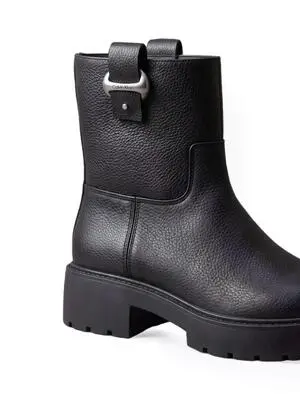 Calvin Klein Logo-plaque Pebbled Boots