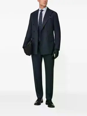 Boggi Milano Double-breasted Pattern Wool Suit
