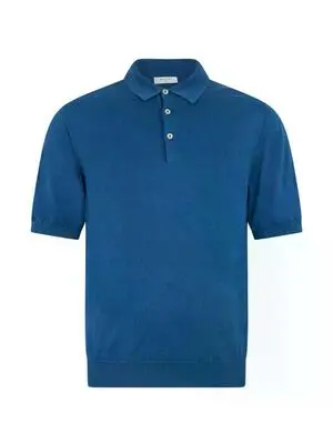 Boglioli Cotton Short-sleeve Polo Shirt - Blue