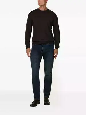Boggi Milano Jeans In Stretch Black Denim - Blue
