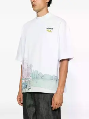 HOUSE OF ERRORS Graphic-print High-neck T-shirt