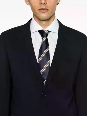 MANUEL RITZ Single-breasted Notched-lapels Jacket - Blue