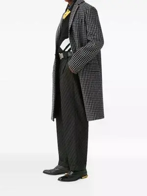 Versace Jacquard Wool & Cashmere Coat