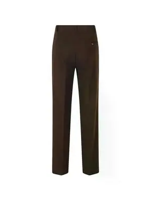 CIRCOLO 1901 Pressed-crease Straight-leg Trousers - Brown