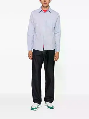 Iceberg Vertical-stripe Logo-embroidered Shirt
