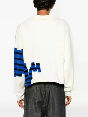 HOUSE OF ERRORS Graphic-intarsia Polo Polo Shirt