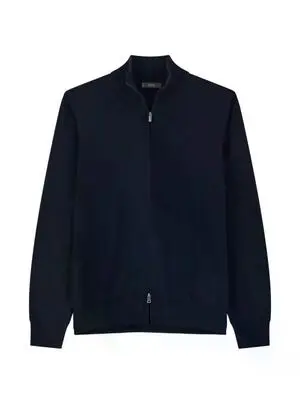 Boggi Milano Full-zip Jumper In Extrafine Merino-wool