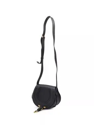Chloé Marcie Whipstitched Crossbody Bag - Black