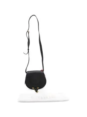 Chloé Marcie Whipstitched Crossbody Bag - Black
