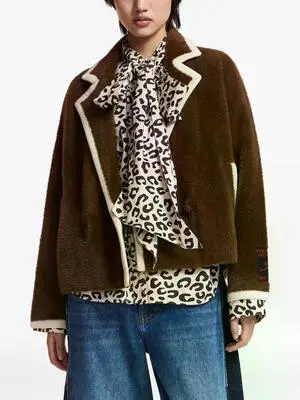 Essentiel Antwerp Double-breasted Contrast-trim Cardigan