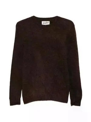 MC2 SAINT BARTH Brushed-knit Crew-neck Sweater - Brown