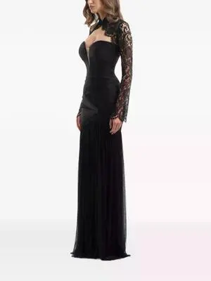 IMROSKA Forest Lace-overlay Bolero Cardigan