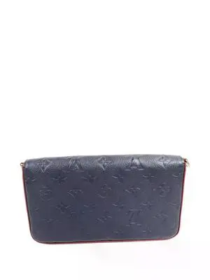 LOUIS VUITTON Pochette Felicie Monogram Empreinte Clutch Bag - Blue