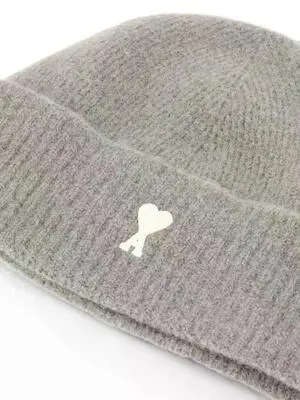 AMI Paris Alpaca Beanie With De Coeur