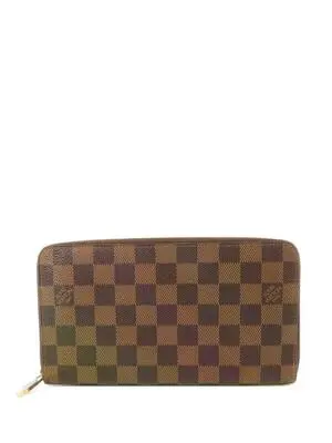 LOUIS VUITTON Damier Ebene Zippy Long Wallet - Brown