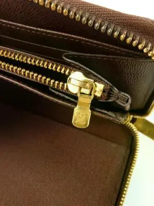 LOUIS VUITTON Damier Ebene Zippy Long Wallet - Brown