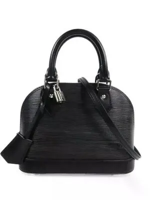 LOUIS VUITTON Bb Epi Alma Tote Bag - Black
