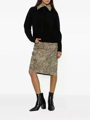 RÓHE Animal-print Collar Cardigan