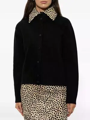 RÓHE Animal-print Collar Cardigan