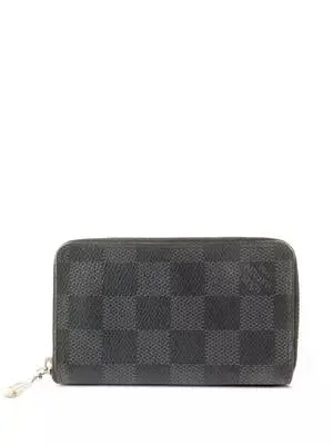 LOUIS VUITTON Damier Graphite Zippy Wallet - Black
