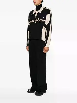 HOUSE OF ERRORS Logo-embroidered Polo-collar Polo Shirt