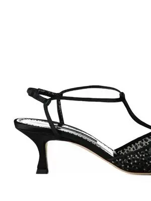 Manolo Blahnik Turgimodla T-bar Pumps - Black