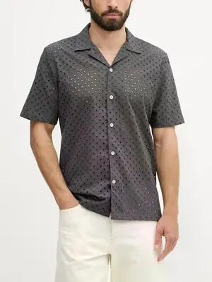 LINDBERGH Broderie-anglaise Camp-collar Shirt
