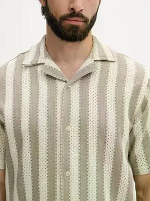 LINDBERGH Vertical-stripe Short-sleeve Shirt