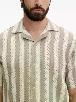 Lindbergh Vertical-stripe Short-sleeve Shirt