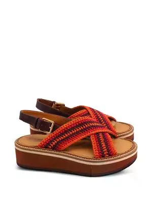 Clergerie Woven Platform Sandals - Orange