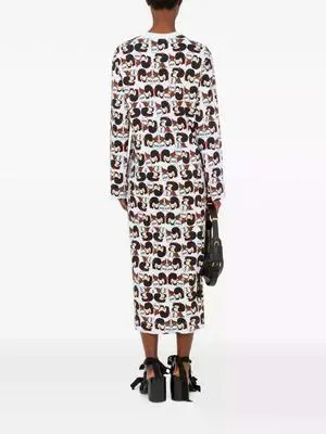Moschino Mafalda-print Long-sleeve Dress