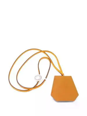 Hermès Hibouton Epsom Key Ring - Orange