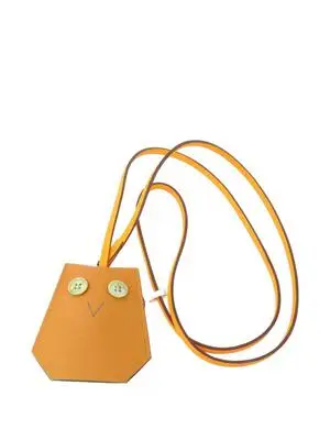 Hermès Hibouton Epsom Key Ring - Orange