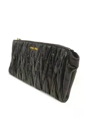 Miu Miu Matelassé Leather Clutch Bag