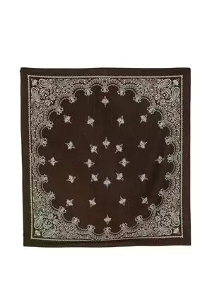 Destin Paisley-print Bandana Scarf - Brown