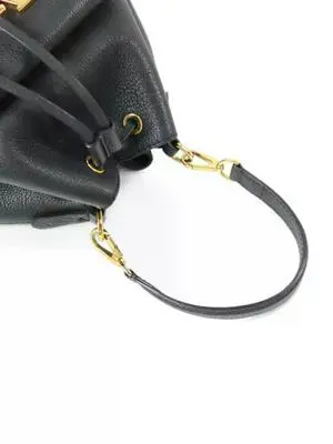 LOUIS VUITTON Lockme Bucket Leather Tote Bag - Black