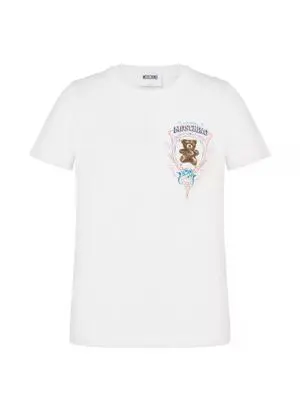 Moschino Teddy Bear Organic Cotton Jersey T-shirt - White