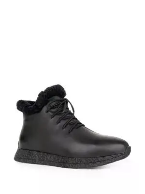 LINDA BAUMANN Shearling-trim Lace-up Sneakers