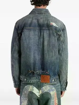 EVISU Patchwork Seagull Denim Jacket