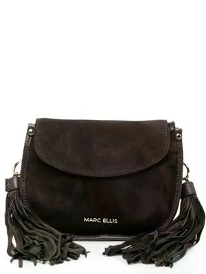 MARC ELLIS Lima M Cm Fringed Suede Shoulder Bag - Brown