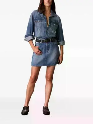 Calvin Klein Button-up Denim Mini Dress