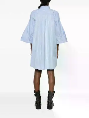 Sacai Striped Flared-sleeve Shirt Mini Dress