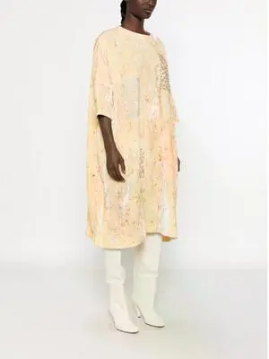 AODRESS Sequin-embellished Patchwork Midi Dress