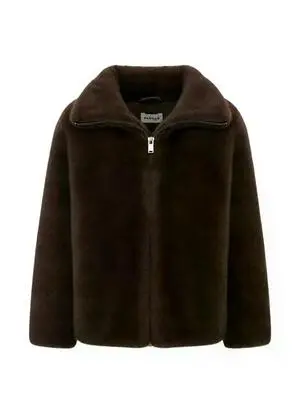 P.a.r.o.s.h Faux-fur Zip-up Jacket - Brown