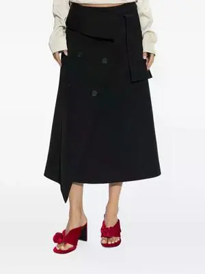 RÓHE Double-breasted Asymmetrical Midi Skirt