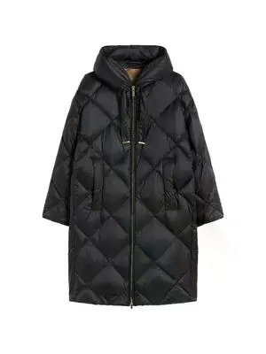 Max Mara Trefe Quilted Hooded Coat - Black