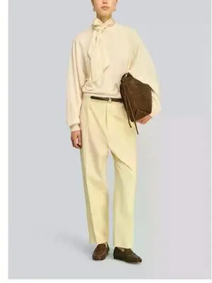 SEMICOUTURE Tera Pleated Straight-leg Trousers