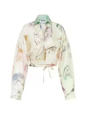 Moschino Tie Detailed Tops