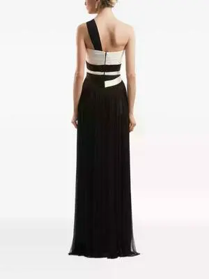 IMROSKA One-shoulder Pleated Maxi Dress